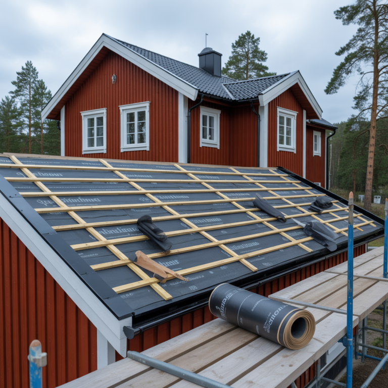 Underlagspapp på yttertak – val, montering och pris - Takläggare i Borås